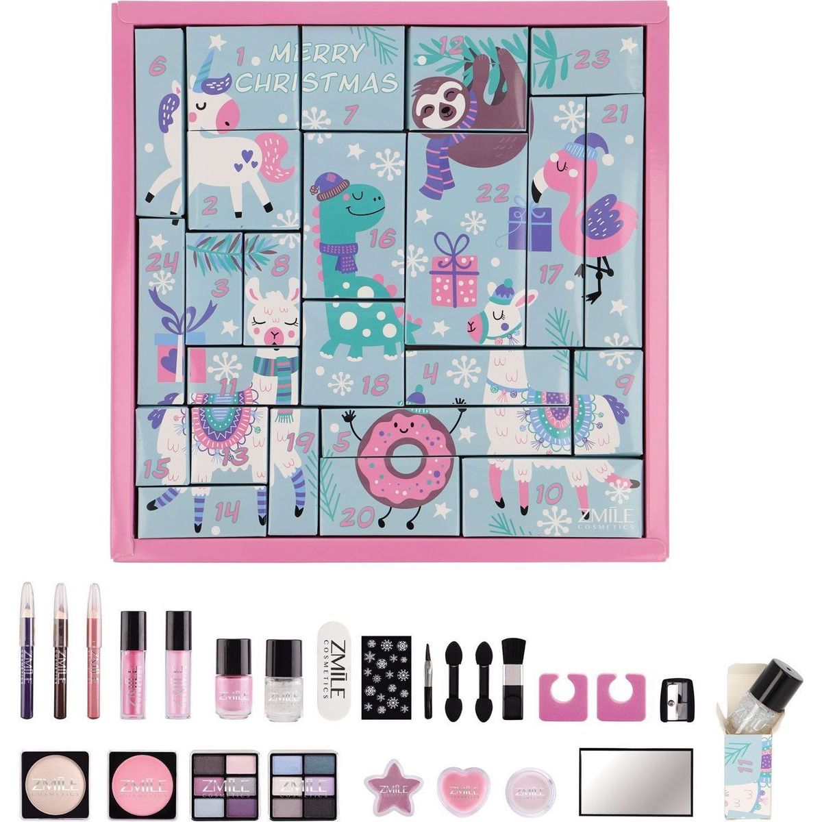 Adventný kozmetický kalendár Cube Cute Animals Zmile Cosmetic | 4KIDS.sk