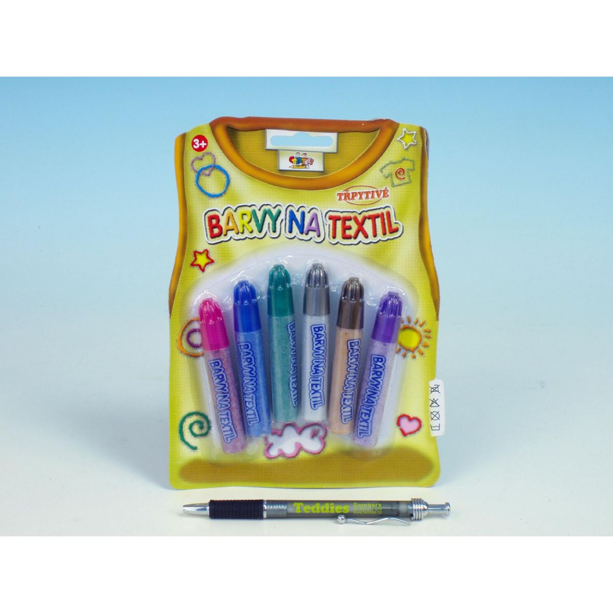 Barvy na textil třpytivé 6x7ml | 4KIDS.sk