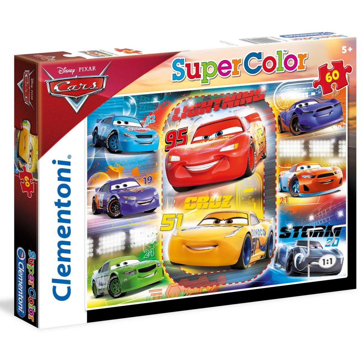 Clementoni Cars Puzzle Supercolor 60 dielikov | 4KIDS.sk