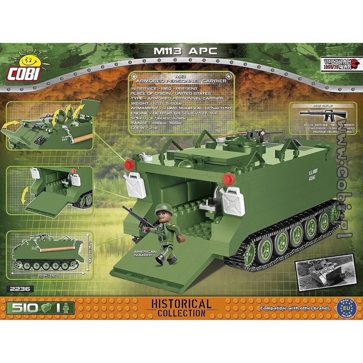 Cobi 2236 Malá armáda M113 armored personnel carrier (APC) | 4KIDS.sk