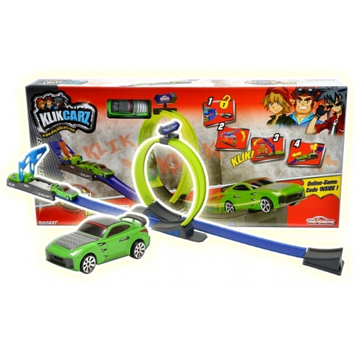 Majorette MJ 2050104 - Klikcarz Klik'N Test Track Set | 4KIDS.sk
