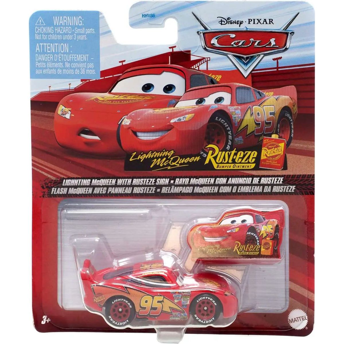 Mattel Cars 3 Autá Lightning McQueen With Rusteze Sign | 4KIDS.sk