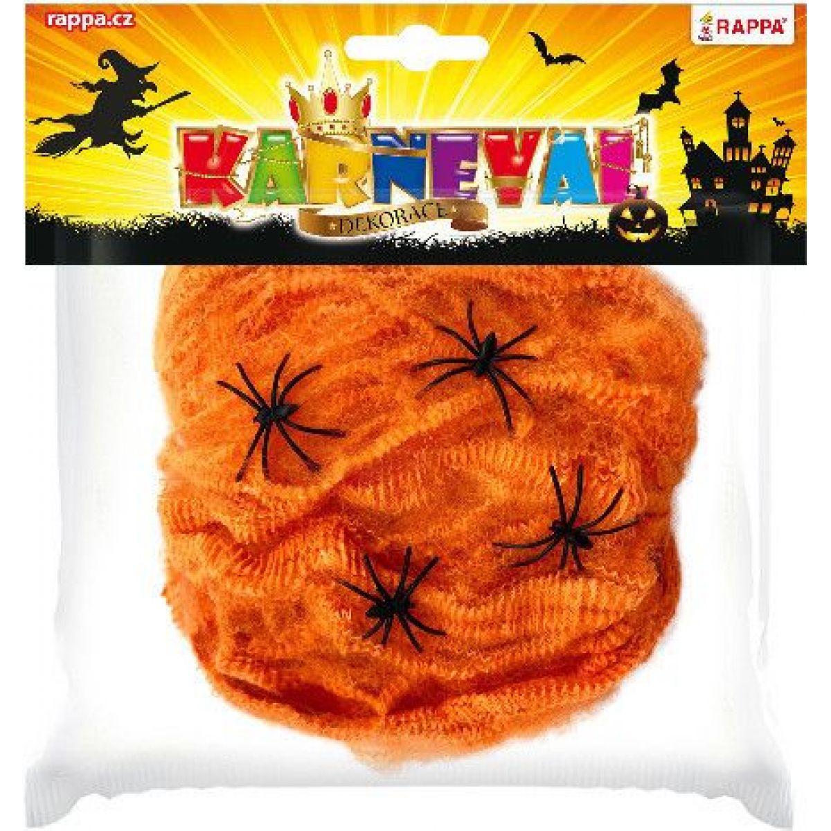 Rappa Pavúčia sieť oranžová s pavúkmi | 4KIDS.sk