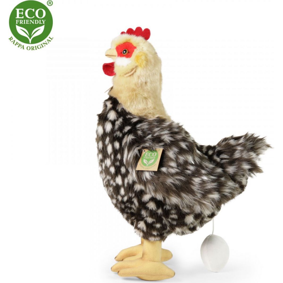 Rappa Plyšová sliepka stojaca 33 cm s vajcom Eco Friendly | 4KIDS.sk